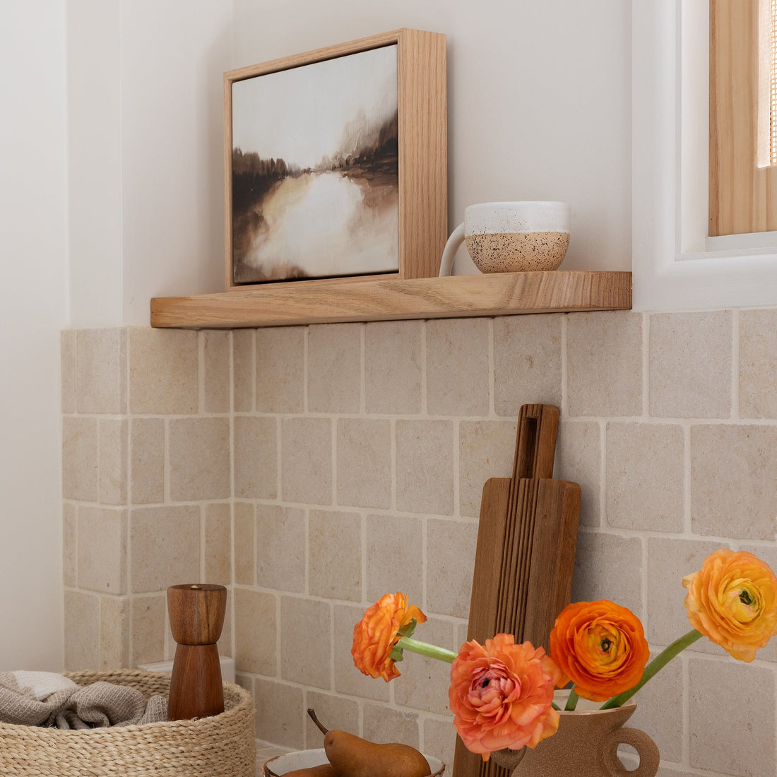 Curved Floating Shelf - Timber Wall Shelf - The Timber Line