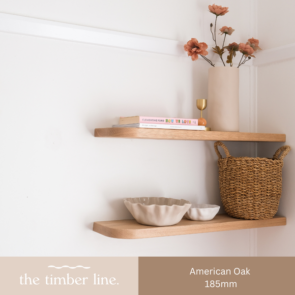 Curved Floating Shelf - Timber Wall Shelf - The Timber Line
