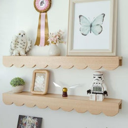 Scallop Shelf | Scalloped Wall Shelf - The Timber Line